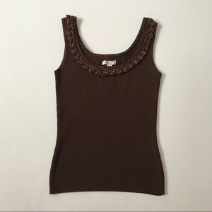 Cache | Tops | Cache Beaded Sexy Fit Top Scoop Neck | Poshmark